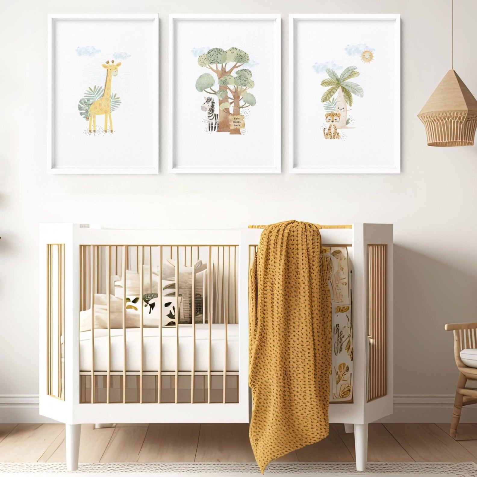 Giraffe Nursery Wall Art | Set of 3 Prints