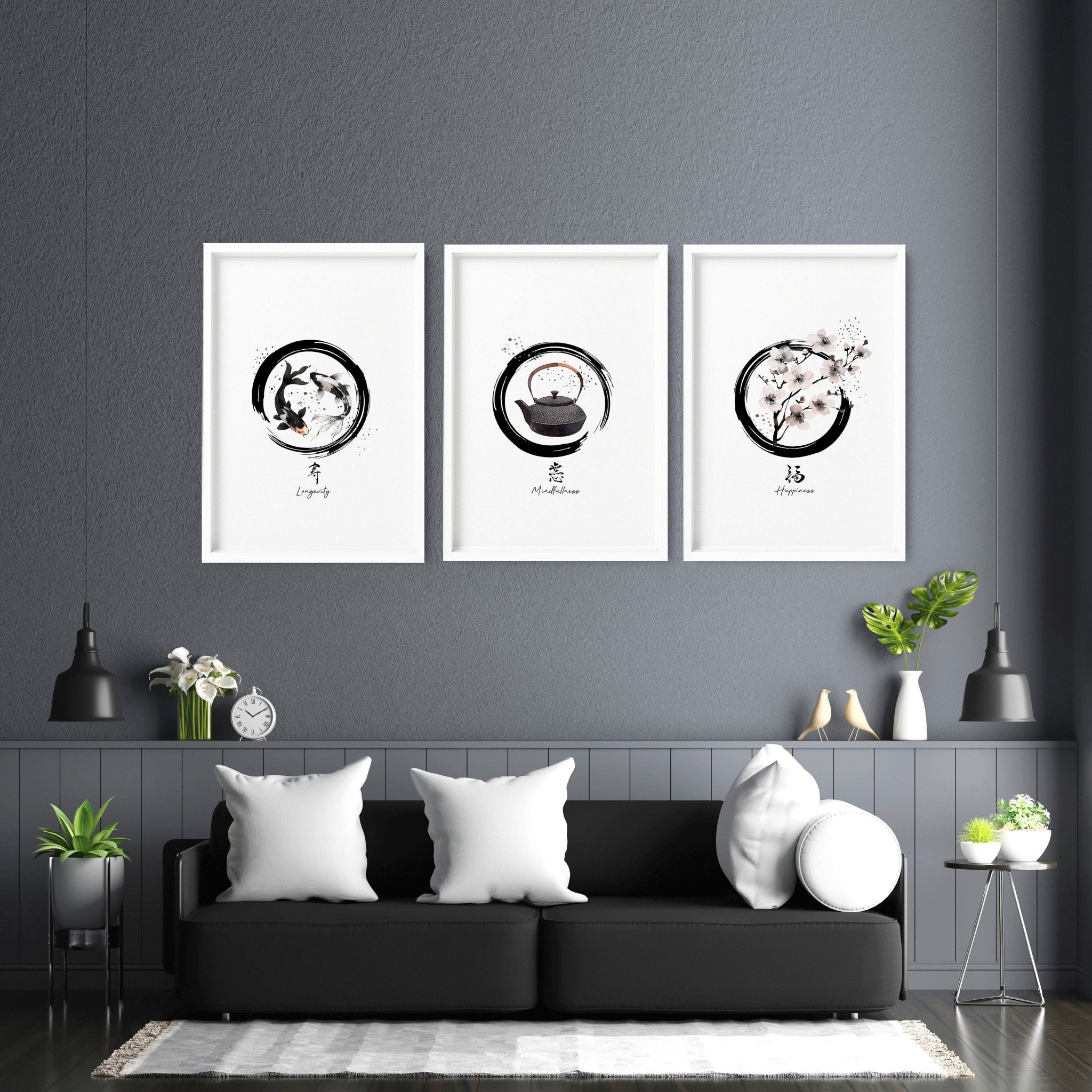 Large Paintings For Living Room Wall - Set of 3 wall art prints | About ...