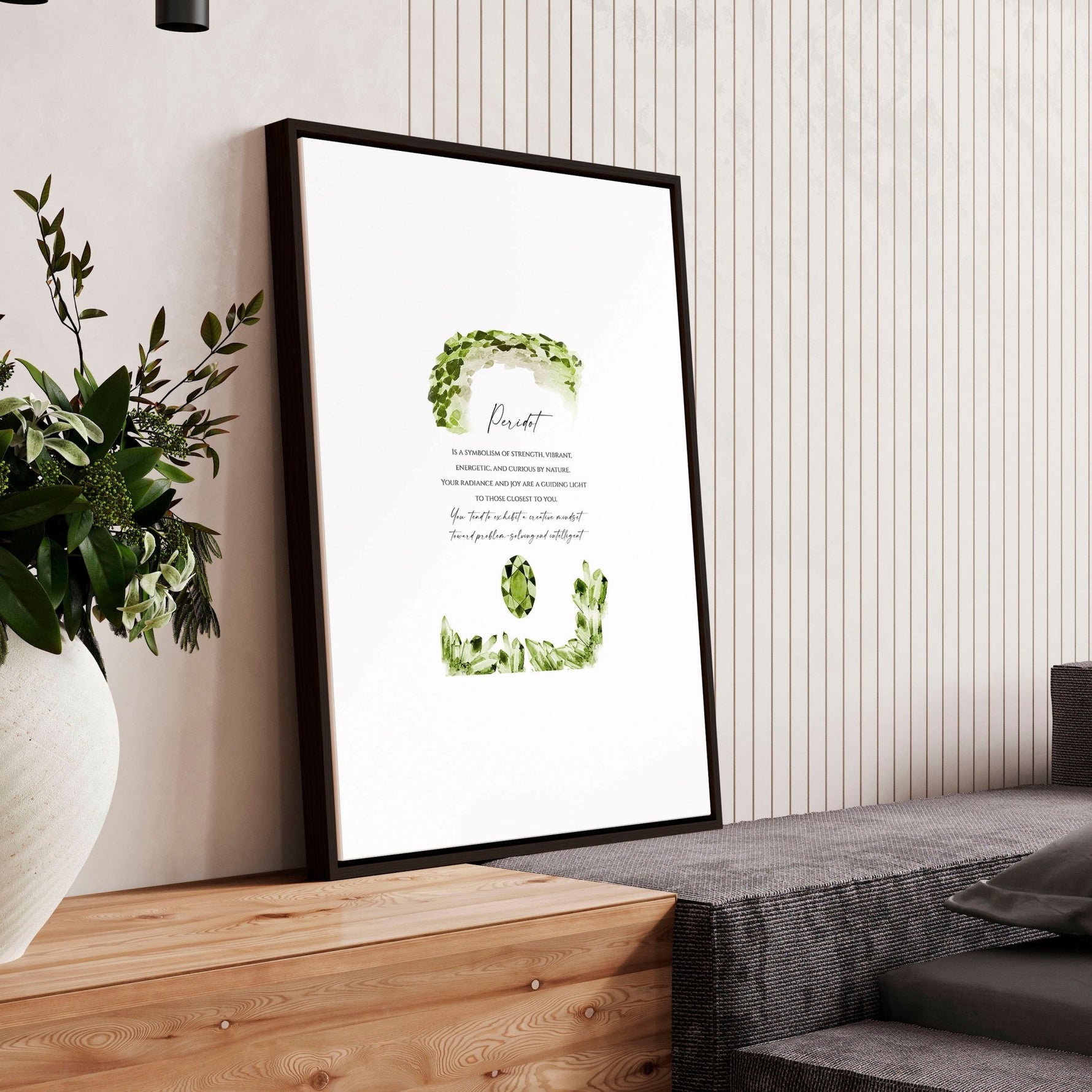 August Peridot Birthstone Wall Art Decor | About Wall Art