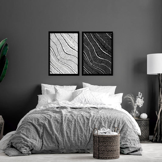 Line Art for bedroom in Black and white | About Wall Art