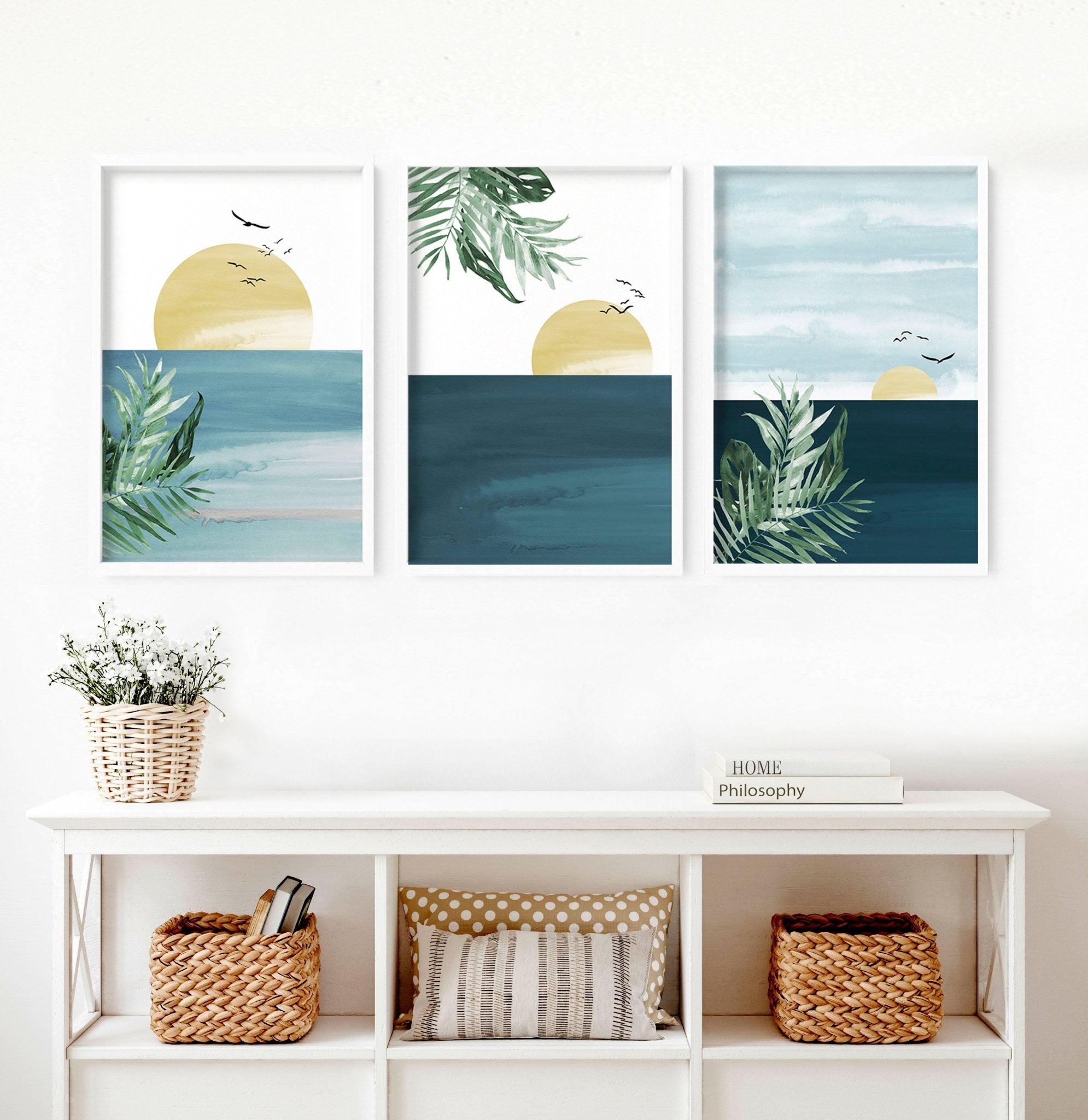 Tropical wall art - Set of 3 framed wall art | About Wall Art