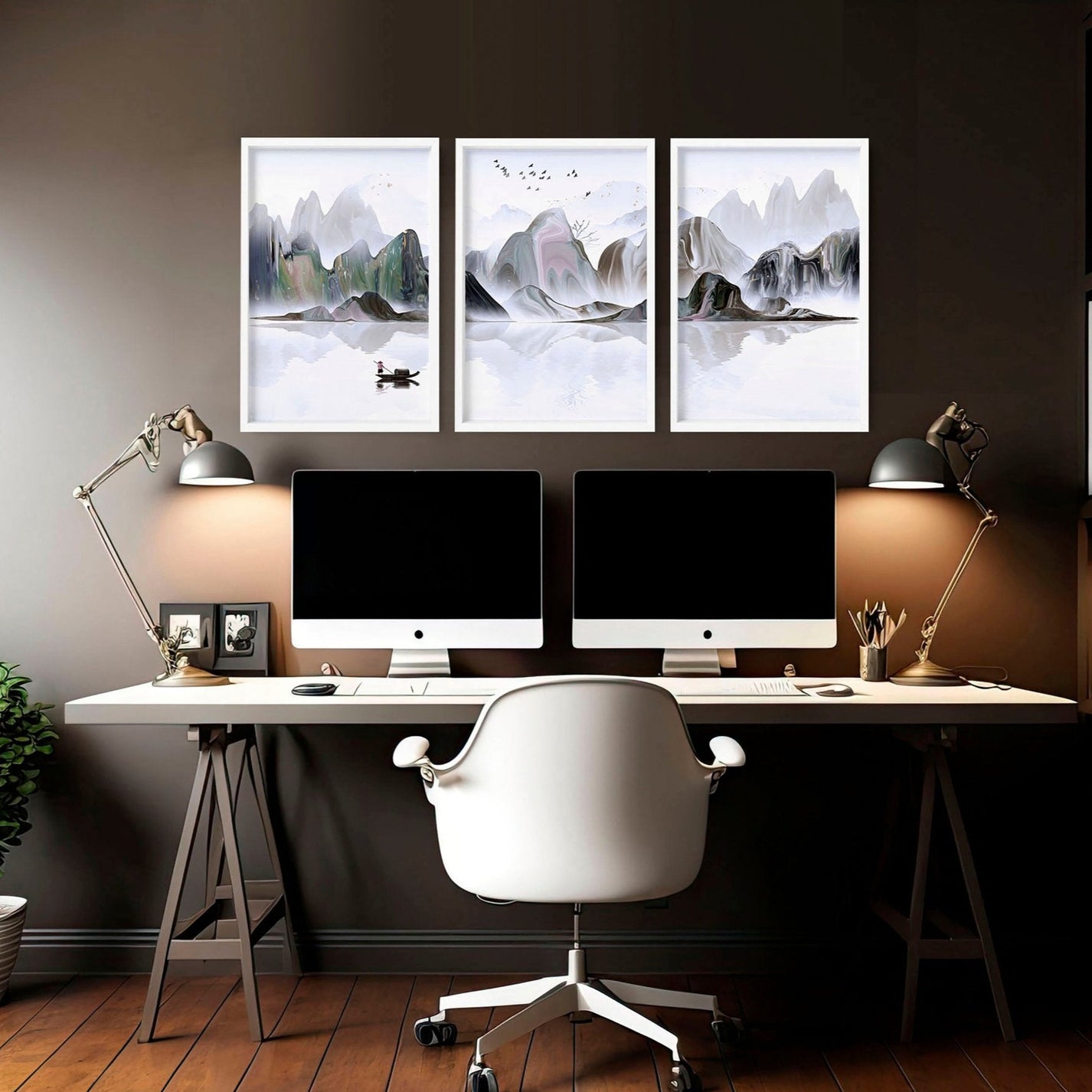 Cool office decor - Set of 3 unique wall art | About Wall Art
