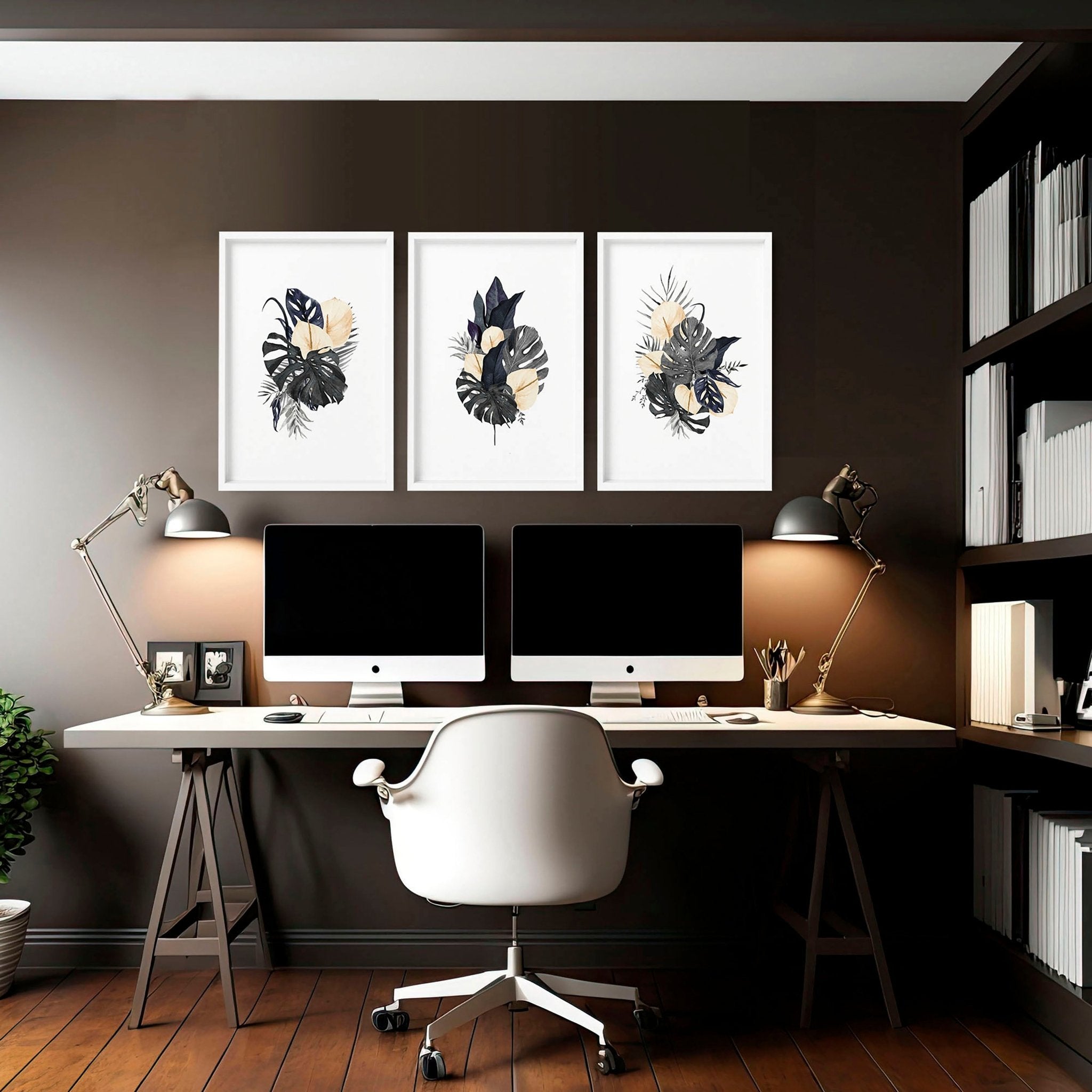 Office wall paintings - Set of 3 framed wall art | About Wall Art