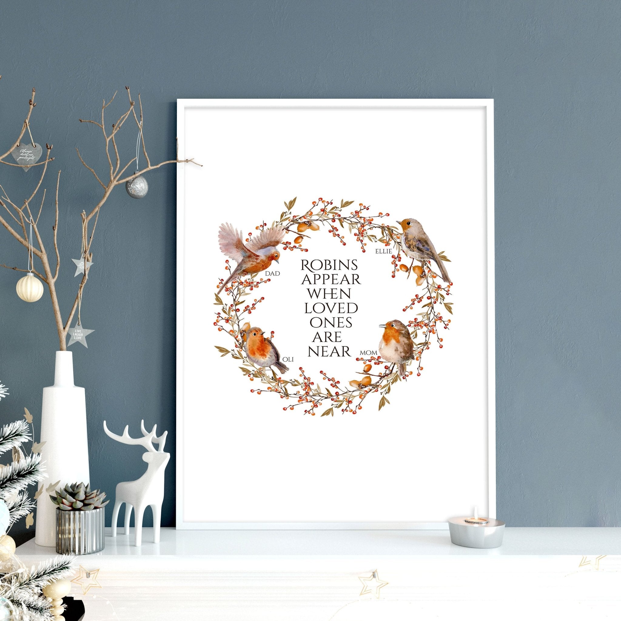 Cuadro navideño Árbol genealógico de Robin | About Wall Art